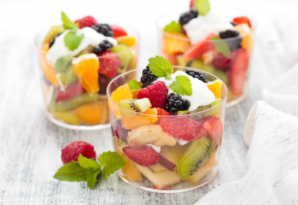 Ingredientes necesarios para la macedonia de frutas